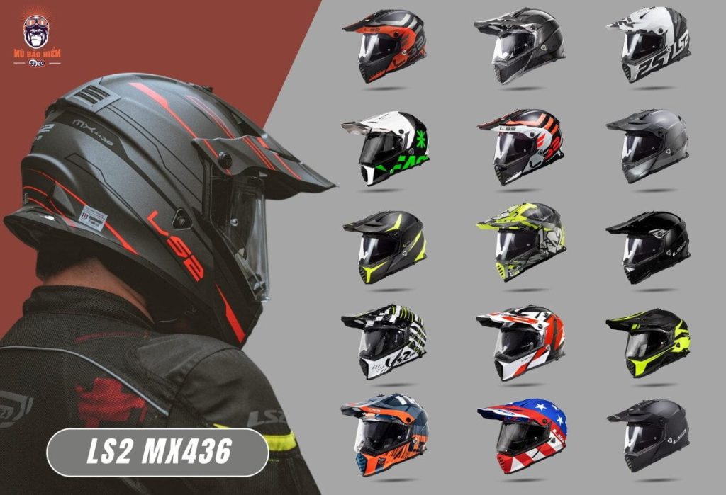 Mũ Bảo Hiểm Fullface Dual Sport LS2 MX436 Pioneer Evo