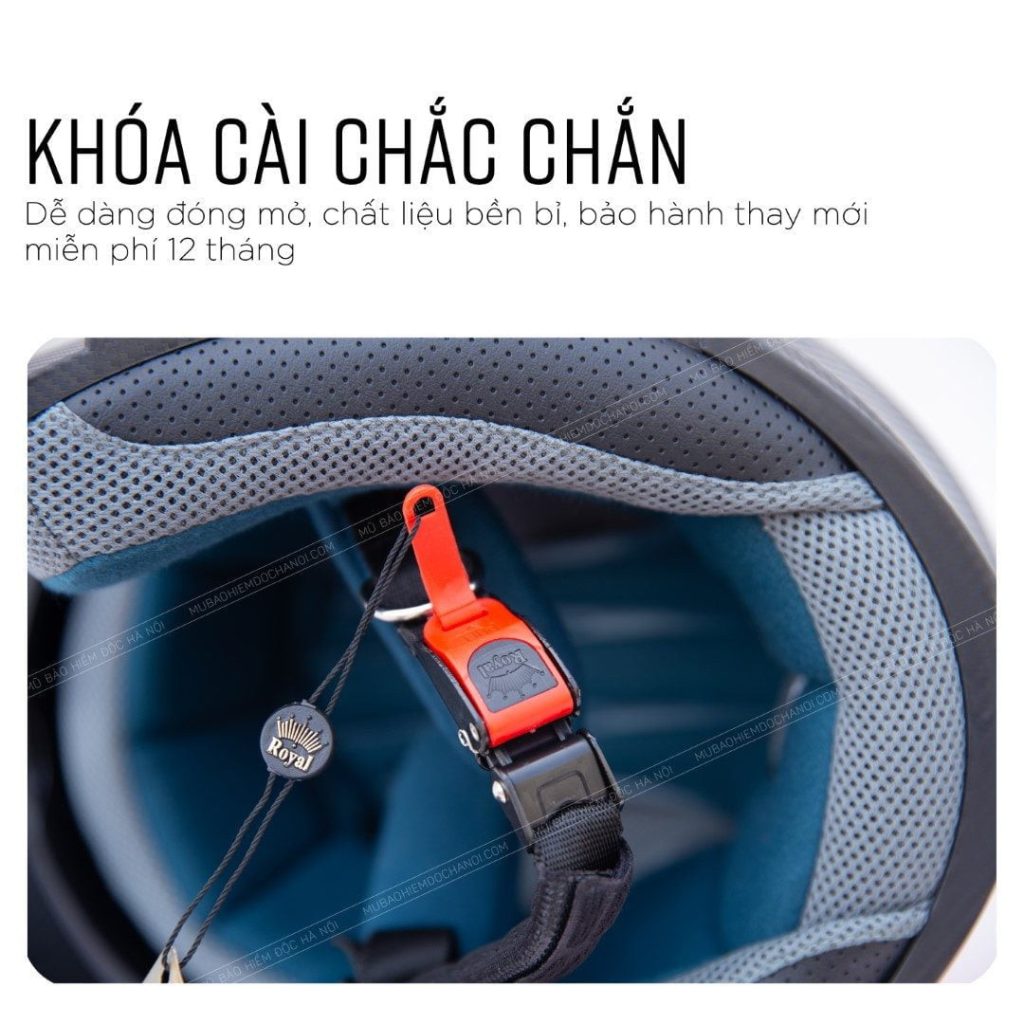 Mũ Bảo Hiểm Fullface ROYAL M179 - Lật Hàm - Vân Carbon