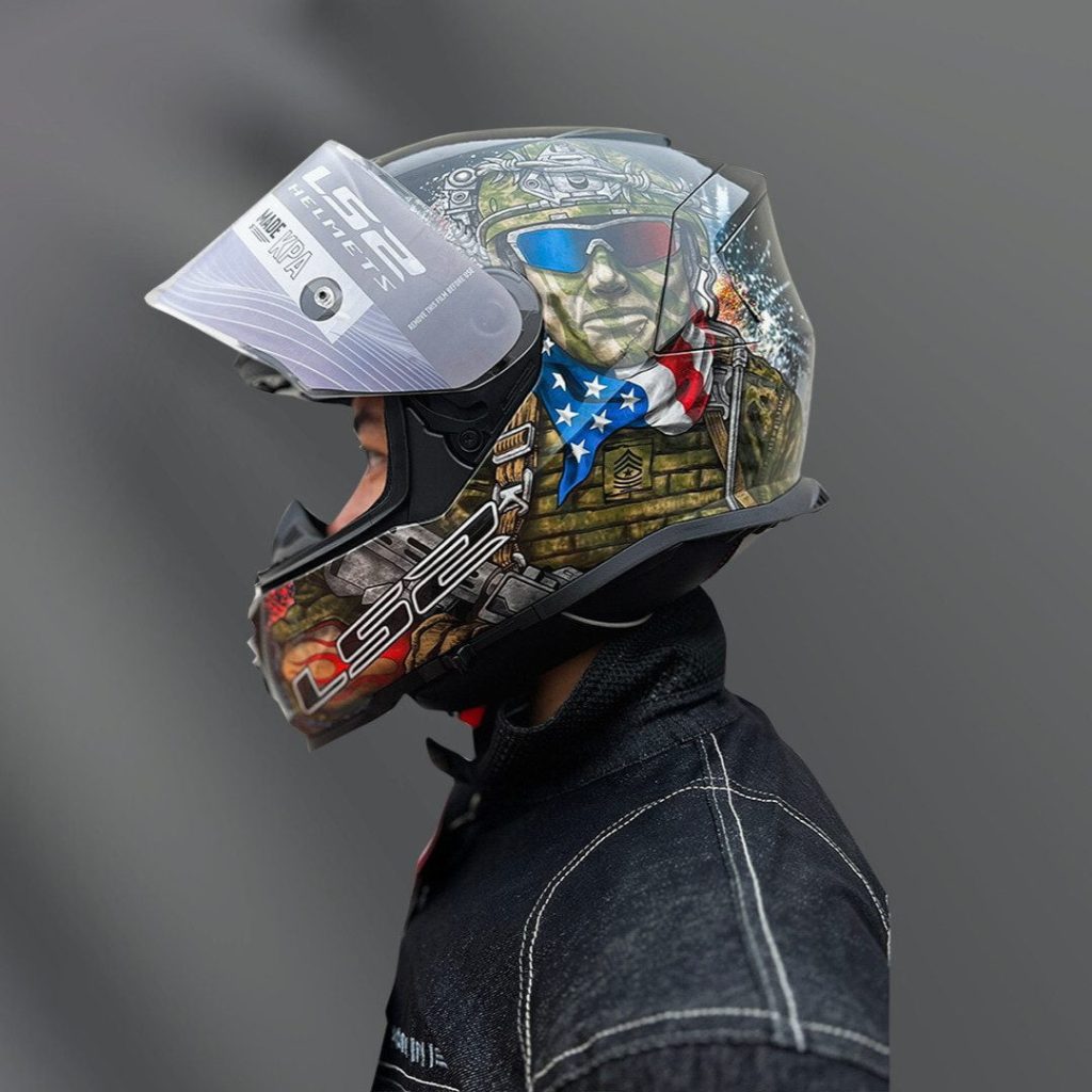 Mũ Bảo Hiểm Fullface LS2 FF800 - STORM II – Gloss Commando